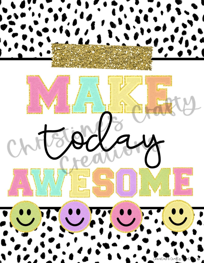 Groovy Leopard and Dalmatian Motivational Posters - Etsy