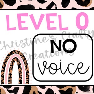 Leopard Voice Level Posters L Editable - Etsy
