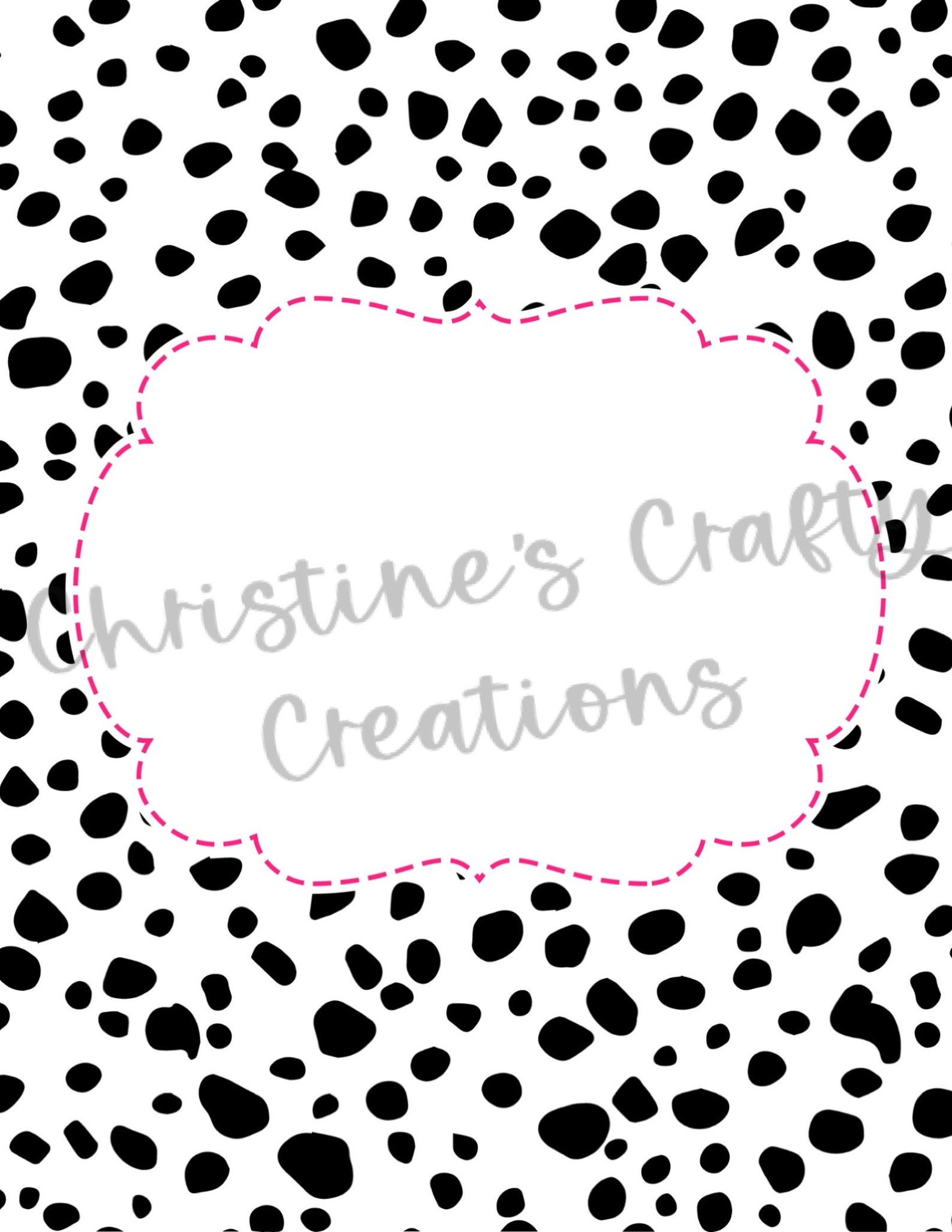 Preppy Dalmatian Binder Covers and Spines L Editable - Etsy