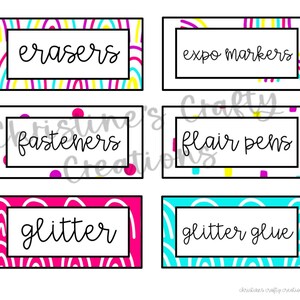 Bright Rainbow Boho Toolbox Labels L Editable - Etsy