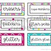 Bright Rainbow Boho Toolbox Labels L Editable - Etsy