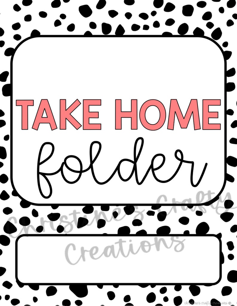 Preppy Dalmatian Folder Covers L Editable - Etsy