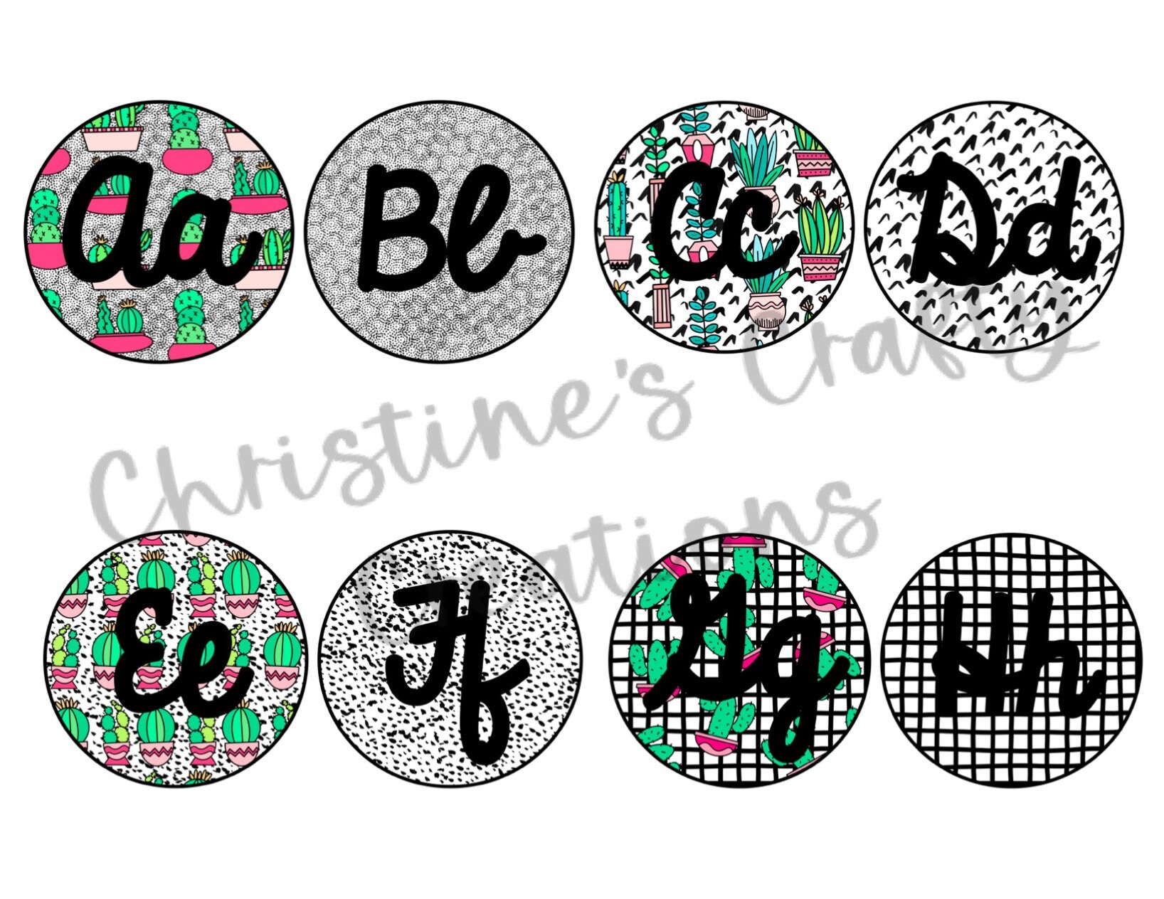 Cactus Word Wall Letters - Etsy