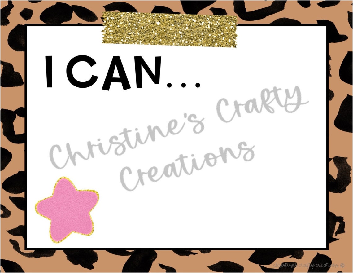 Groovy Leopard and Dalmatian Learning Targets L Editable - Etsy