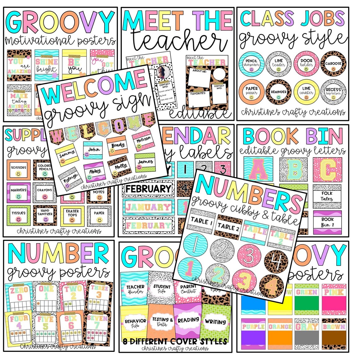 Groovy Leopard and Dalmatian Classroom Decor Bundle - Etsy