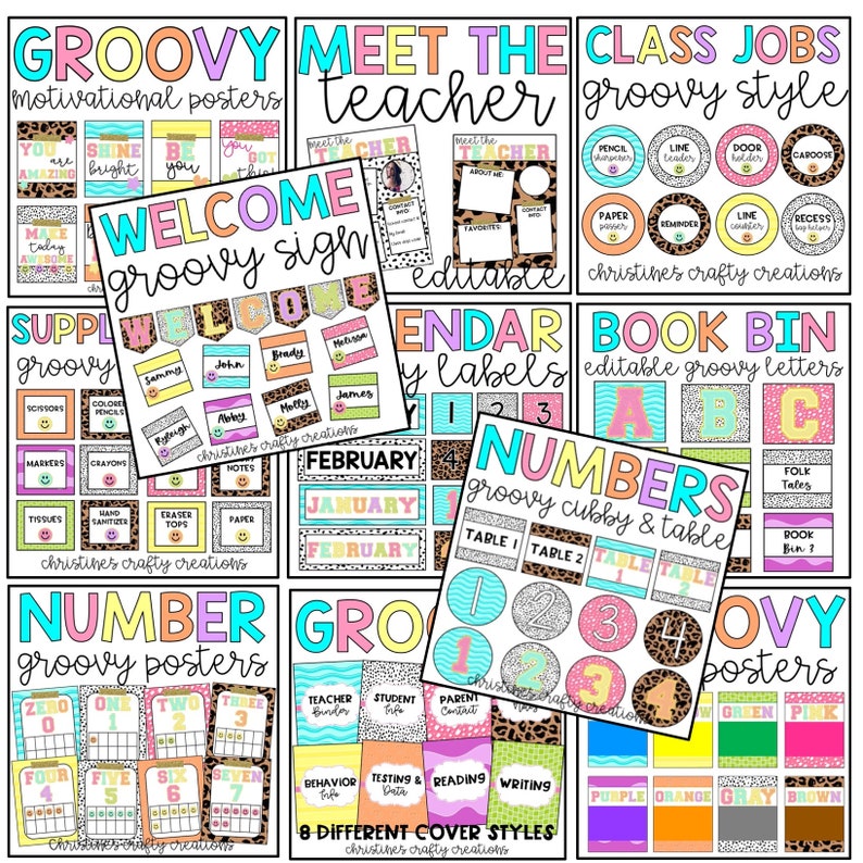 Groovy Leopard and Dalmatian Classroom Decor Bundle - Etsy