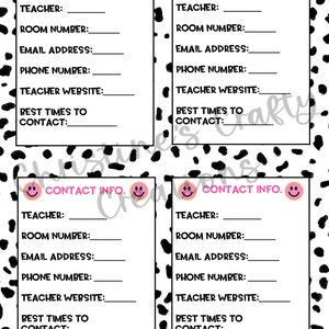 Groovy Leopard and Dalmatian Meet the Teacher Packet L Editable Forms ...