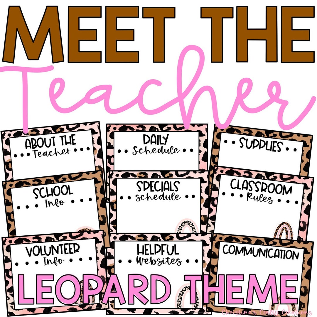 Leopard Meet the Teacher Powerpoint L Editable Slides - Etsy