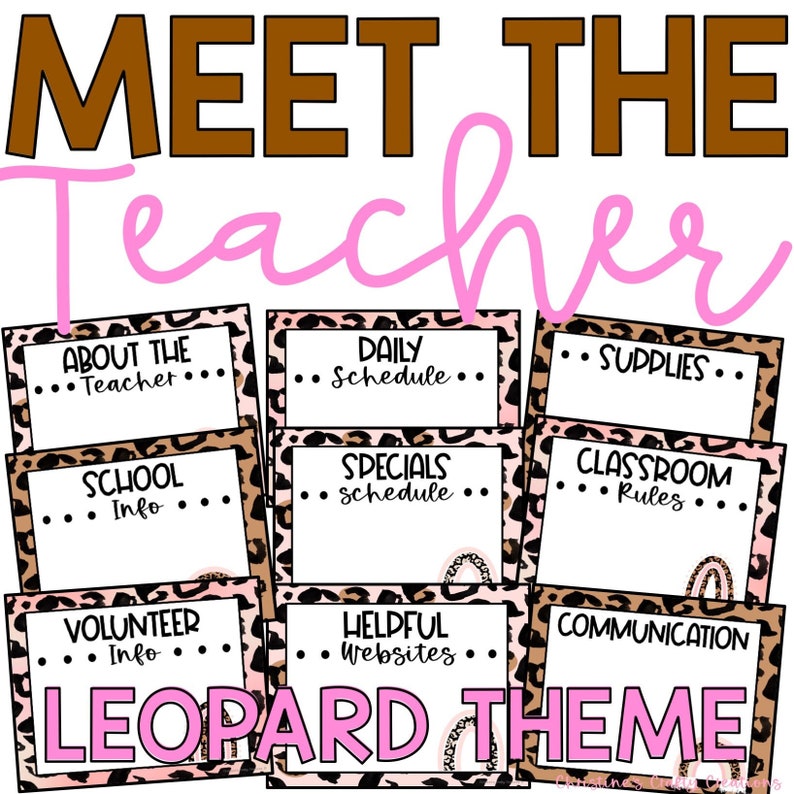 Leopard Meet the Teacher Powerpoint L Editable Slides - Etsy