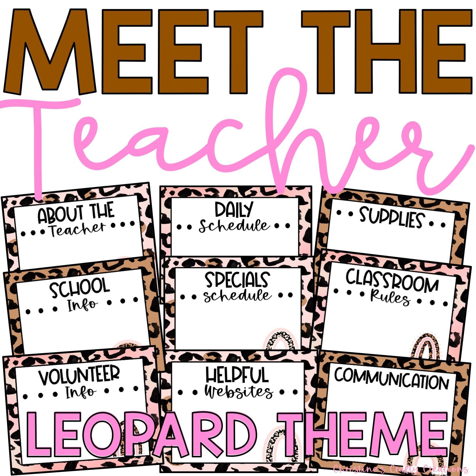 Leopard Meet the Teacher Powerpoint L Editable Slides - Etsy