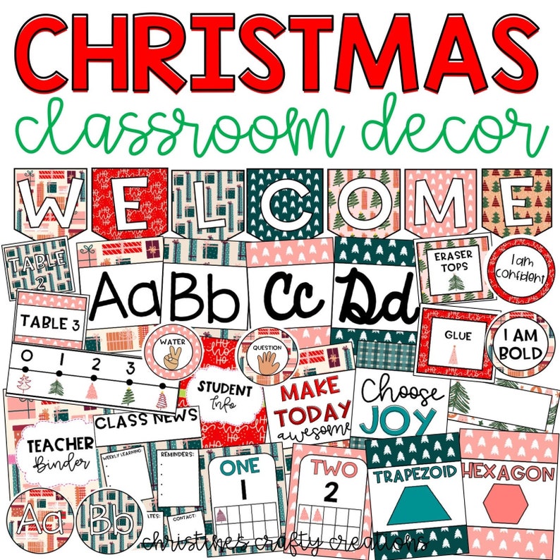 Christmas Classroom Decor Bundle - Etsy