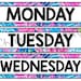 Preppy and Tropical Flip Calendar L Editable - Etsy