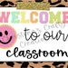 Groovy Leopard and Dalmatian Welcome Sign L Editable Door Name Labels ...