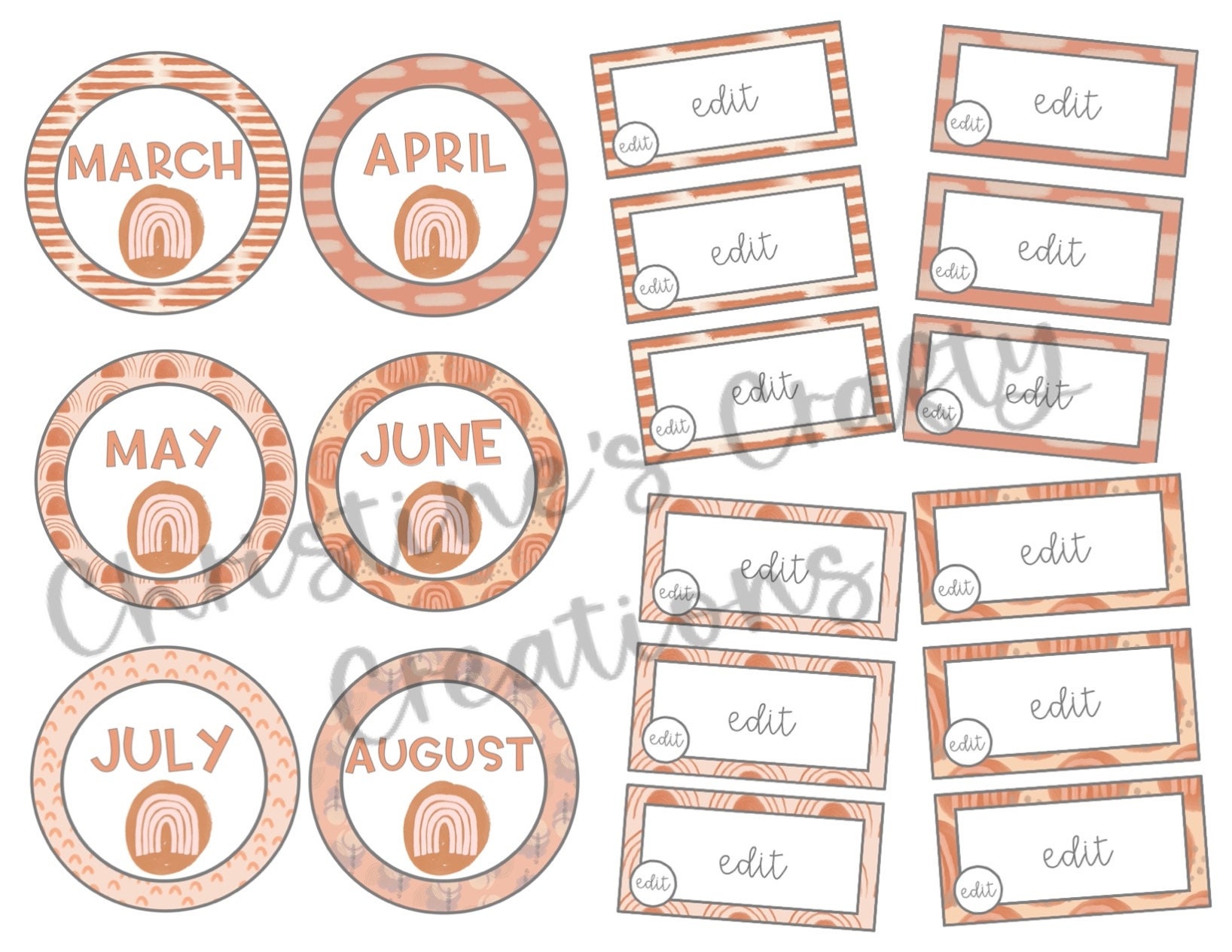 Rustic Birthday Chart L Editable - Etsy