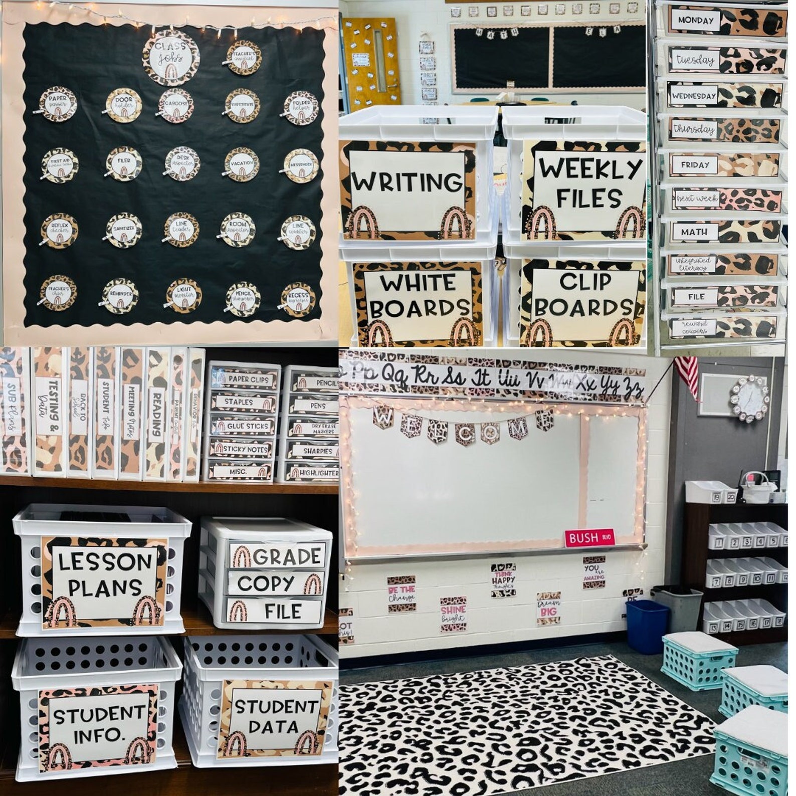 Leopard Classroom Decor Bundle - Etsy