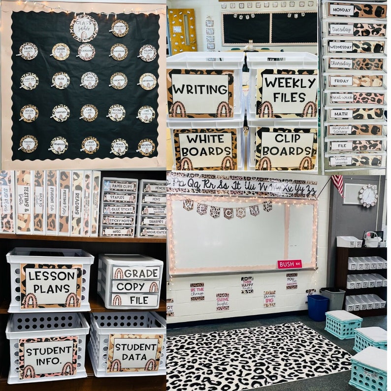Leopard Classroom Decor Bundle - Etsy