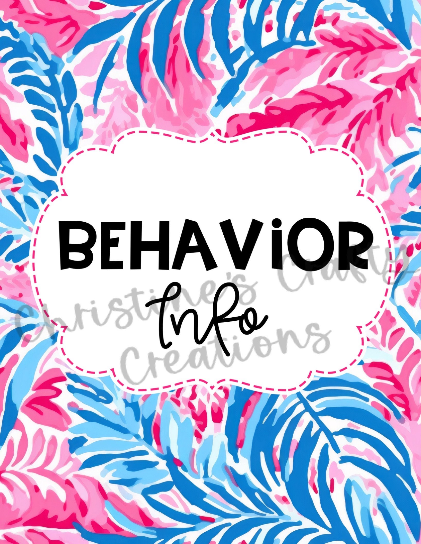 Preppy and Tropical Binder Covers and Spines L Editable - Etsy