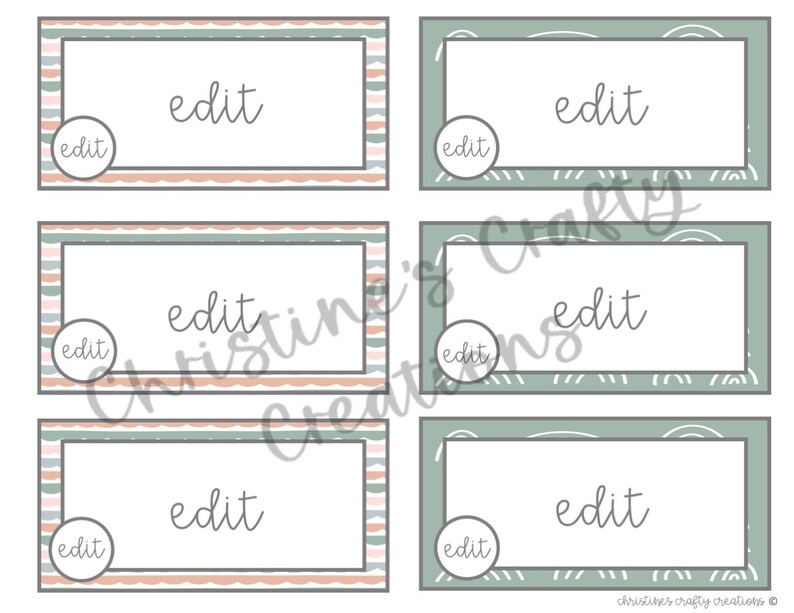 BOHO Birthday Chart L Editable - Etsy