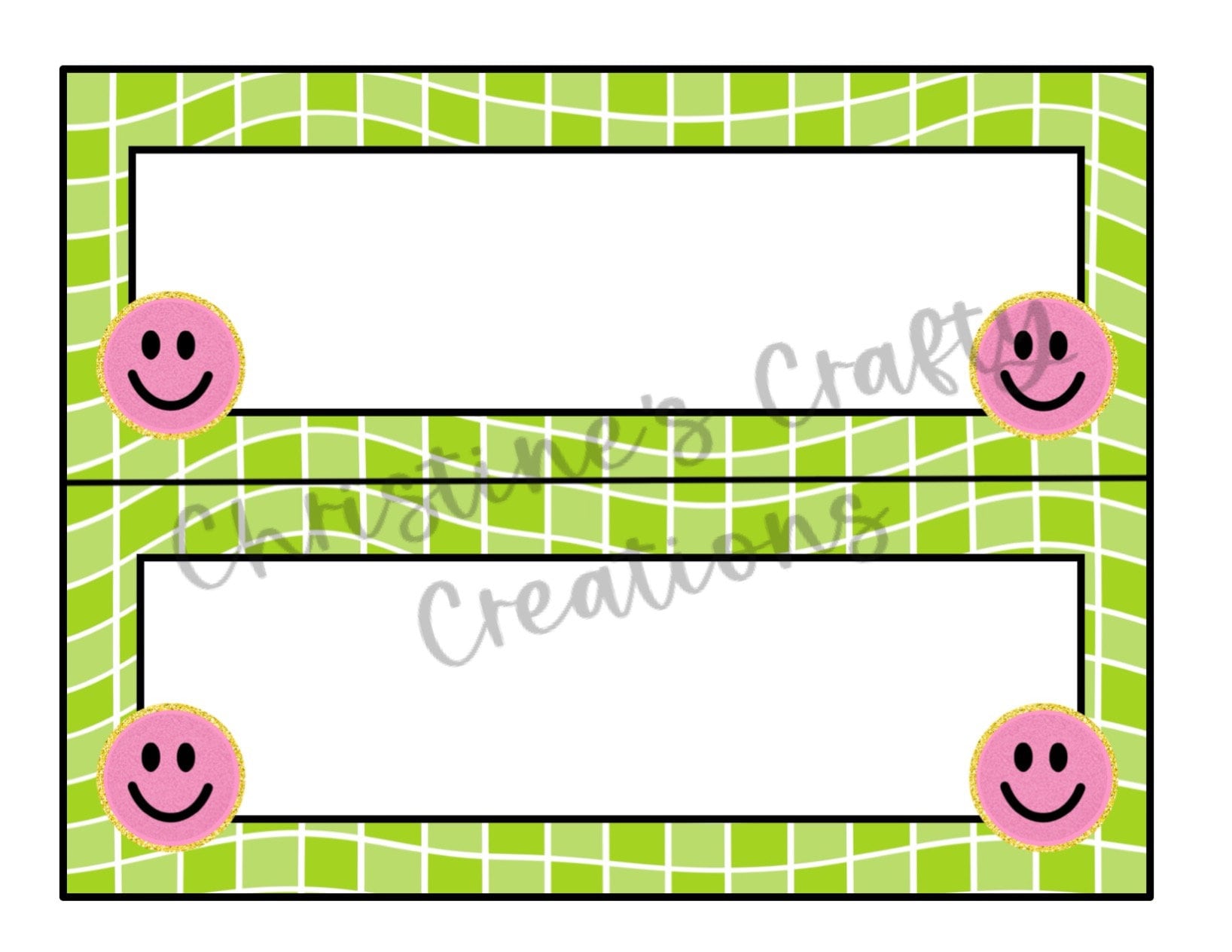 Groovy Leopard and Dalmatian Name Tags L Editable - Etsy