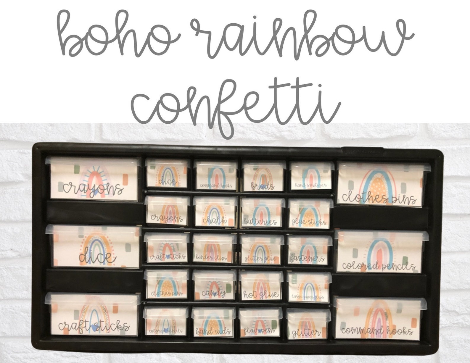 BOHO Teacher Toolbox Labels L Editable - Etsy