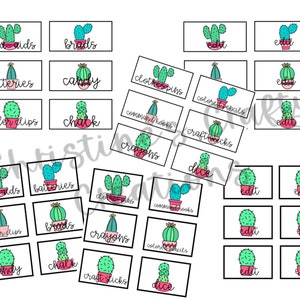 Cactus Teacher Toolbox Labels L Editable - Etsy