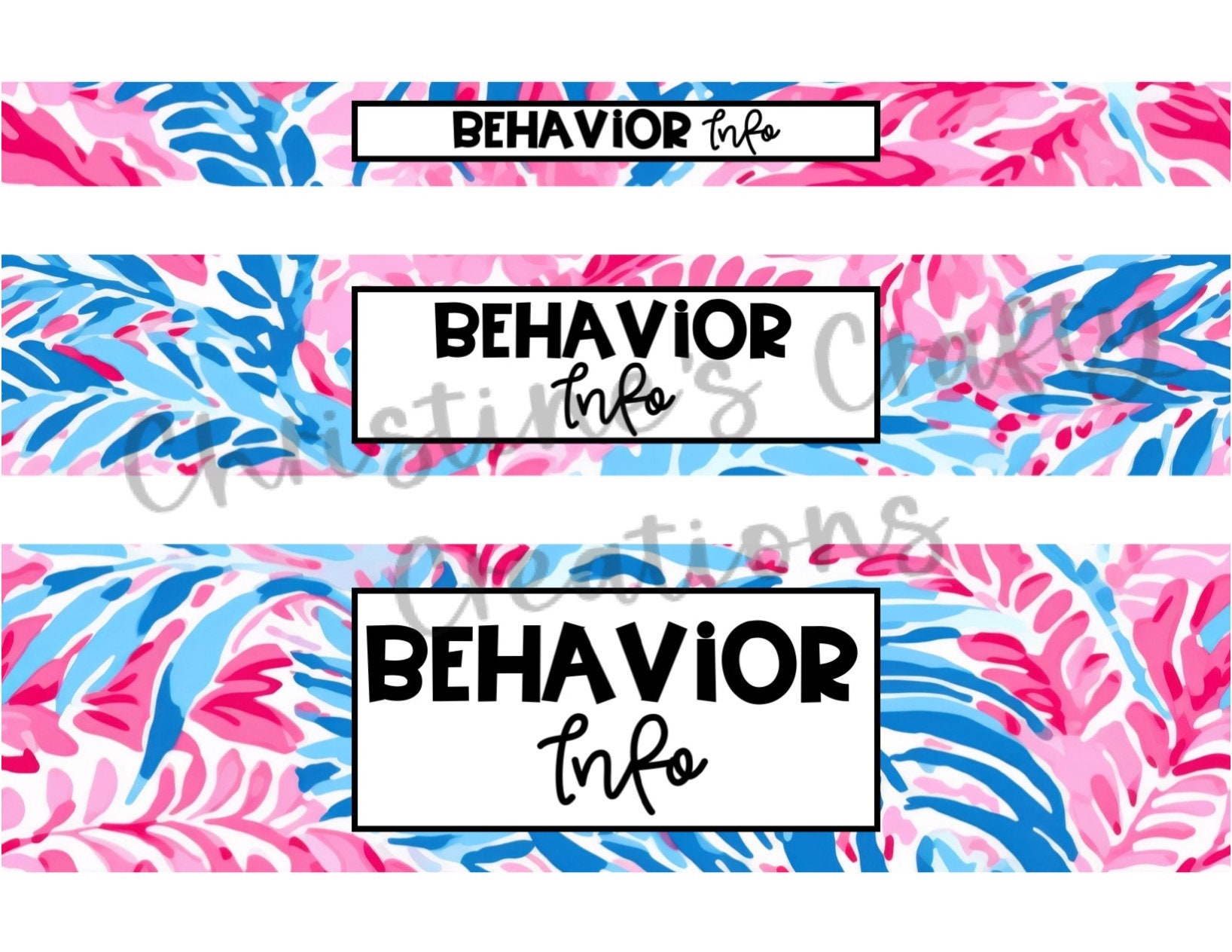 Preppy and Tropical Binder Covers and Spines L Editable - Etsy