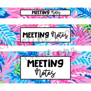 Preppy and Tropical Binder Covers and Spines L Editable - Etsy