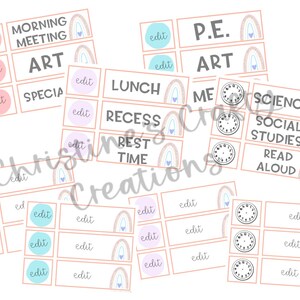 BOHO Daily Schedule L Editable - Etsy