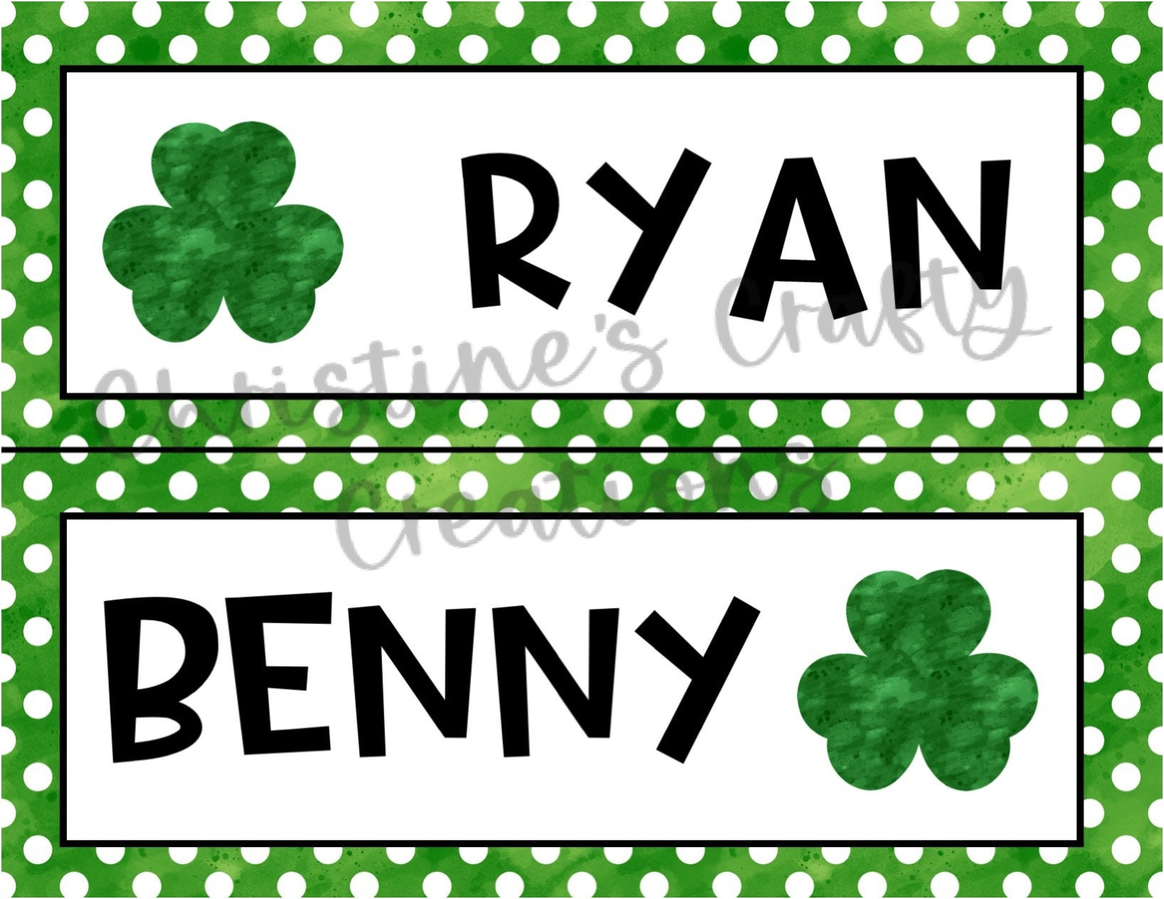 St. Patrick's Day Name Tags - Etsy