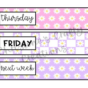 Retro Daisy 10 Drawer Labels L Editable - Etsy