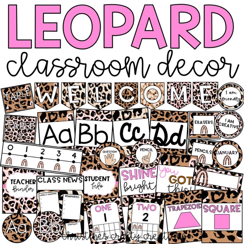 Leopard Classroom Themes - Etsy