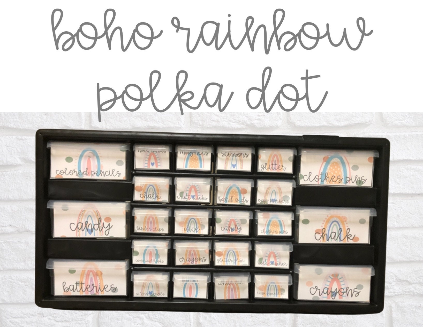 BOHO Teacher Toolbox Labels L Editable - Etsy