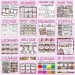 Leopard Classroom Decor Bundle - Etsy