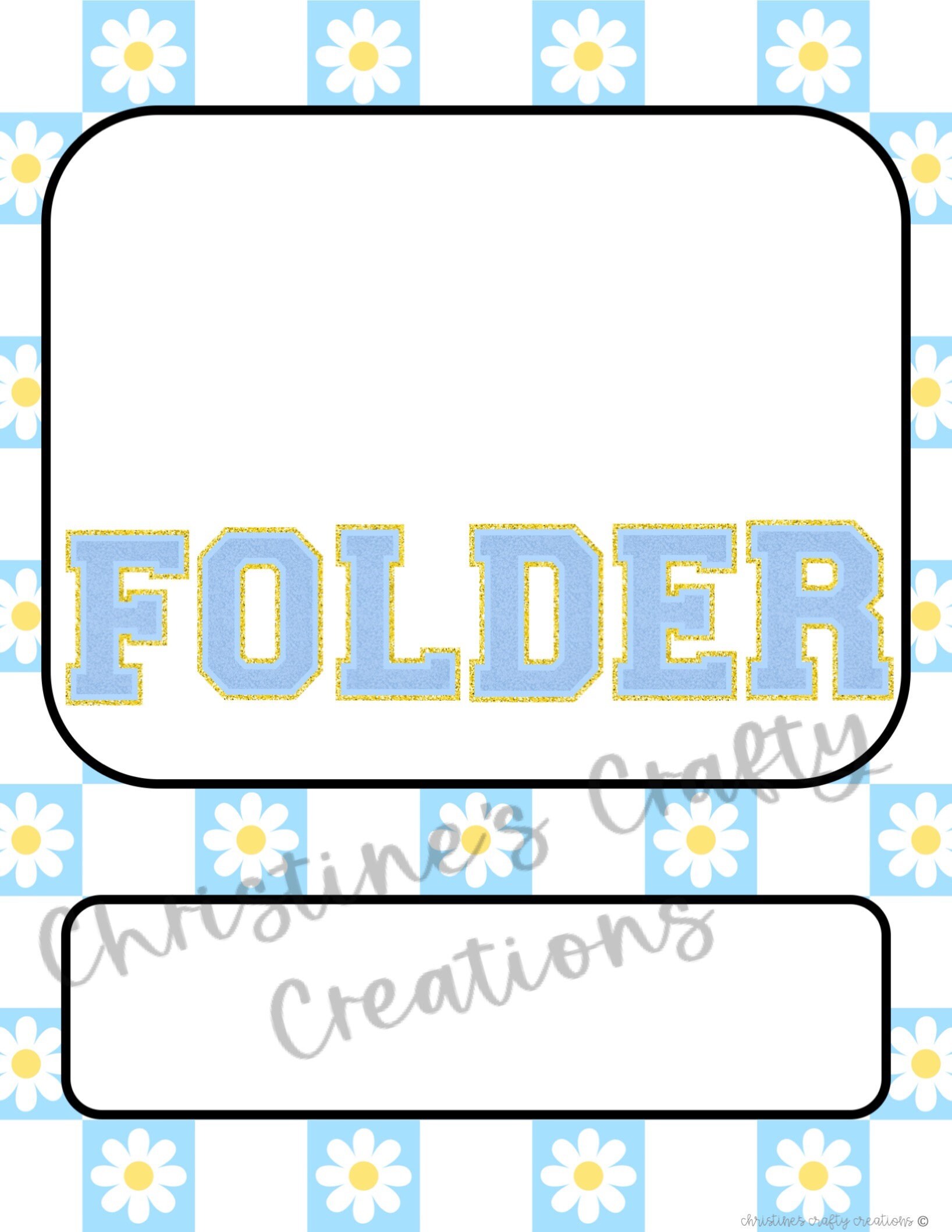 Retro Daisy Folder Covers L Editable - Etsy