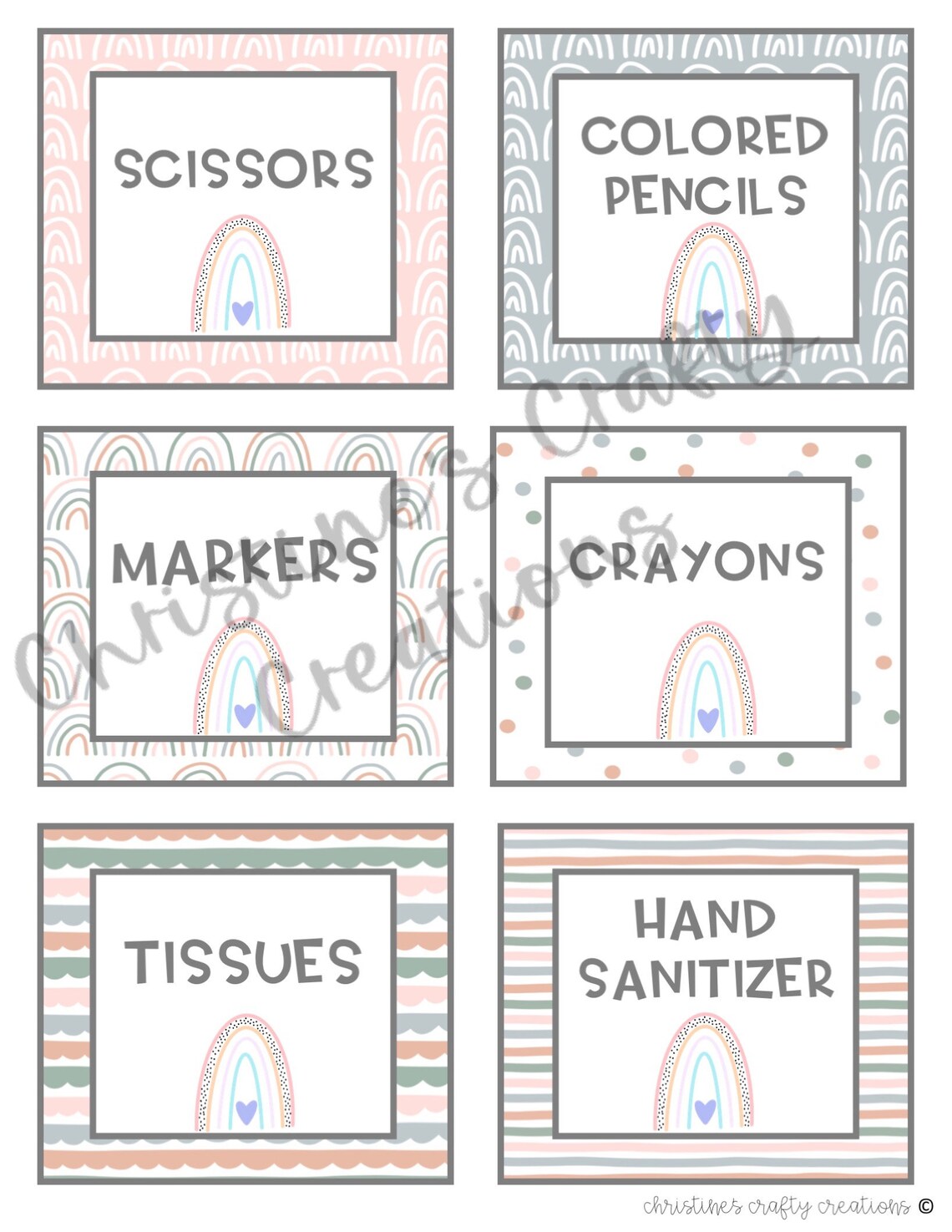 BOHO Supply Labels - Etsy