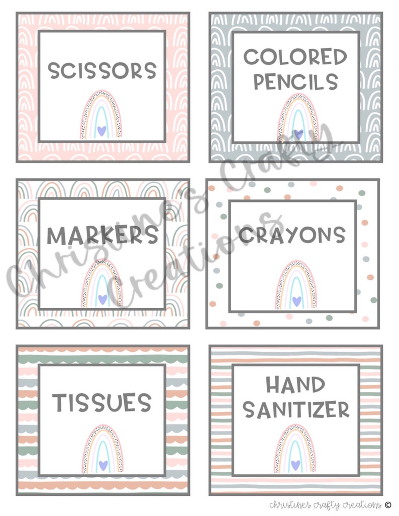 BOHO Supply Labels - Etsy