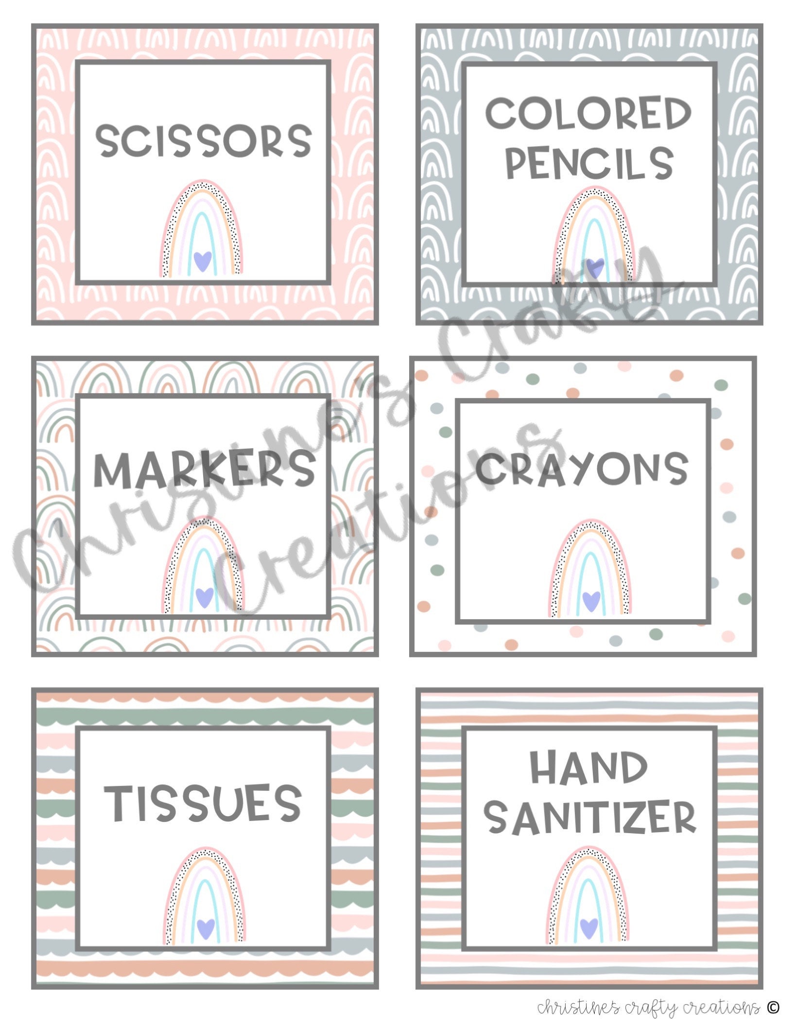 BOHO Supply Labels - Etsy