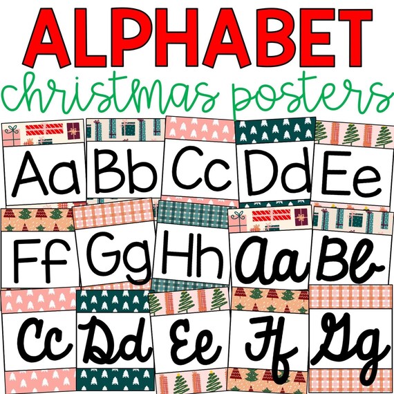 Christmas Alphabet Posters - Etsy