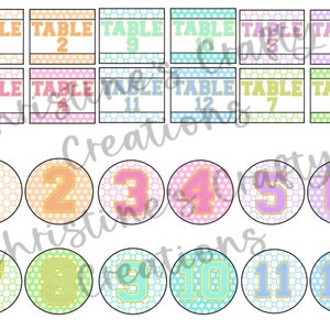 Retro Daisy Table and Cubby Numbers - Etsy