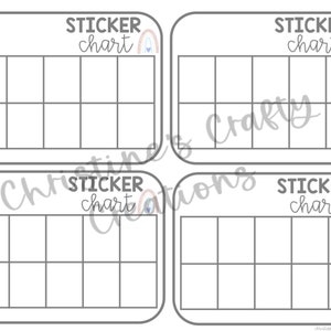 BOHO Sticker Charts L Editable - Etsy