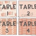 Rustic Boho Table and Cubby Numbers - Etsy