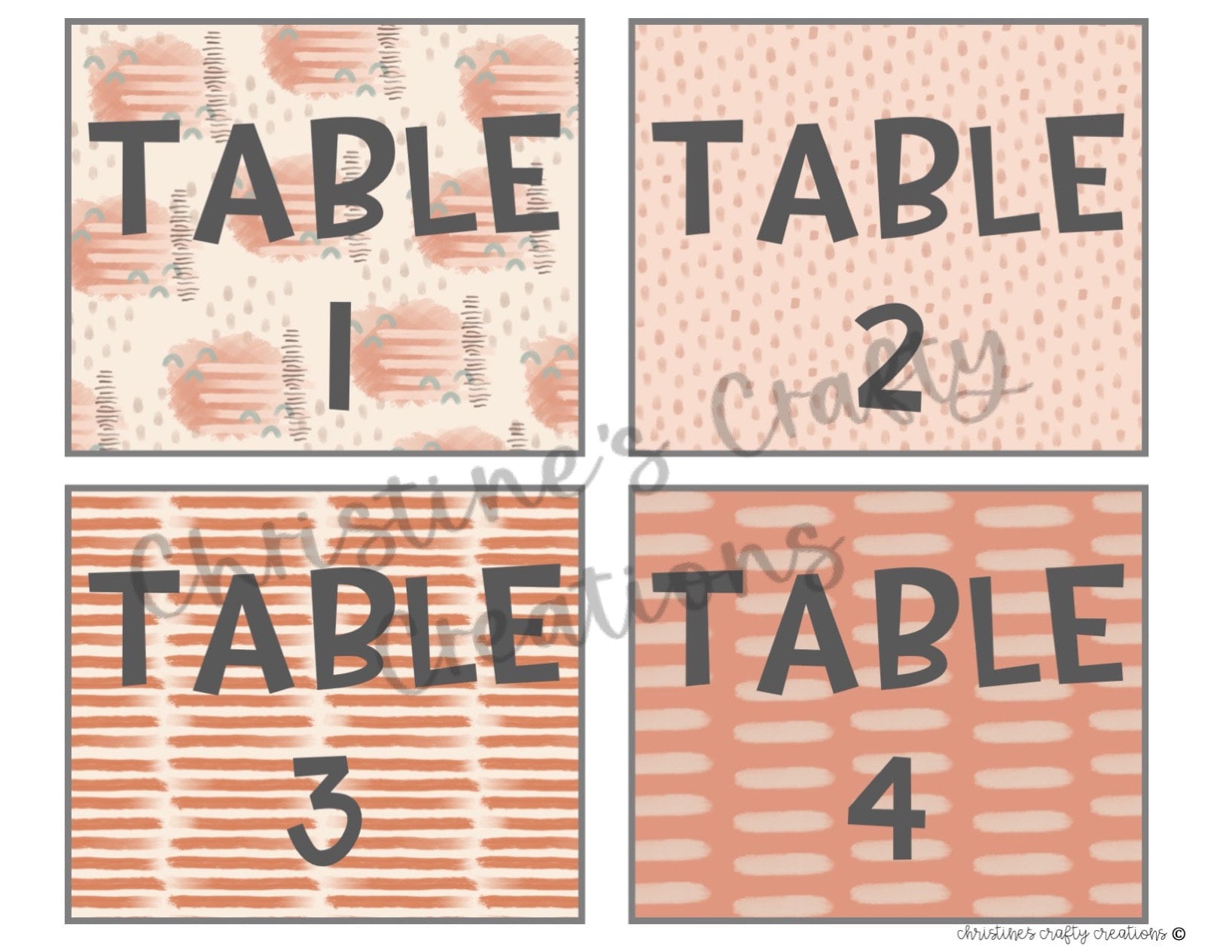 Rustic Boho Table and Cubby Numbers - Etsy