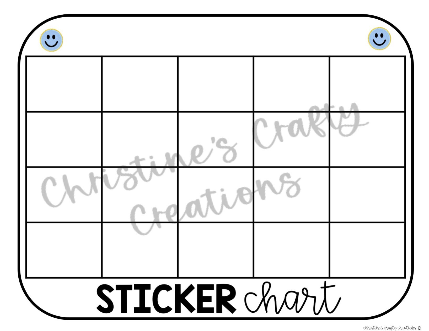 Retro Daisy Sticker Chart L Editable - Etsy