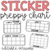 Preppy Dalmatian Sticker Charts L Editable - Etsy