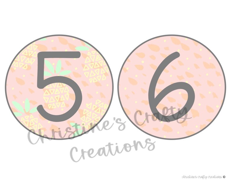 Pineapple Table and Cubby Numbers - Etsy