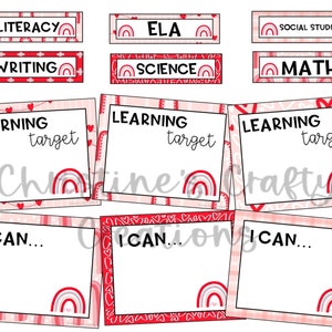 Valentine's Day Learning Targets Posters L Editable - Etsy