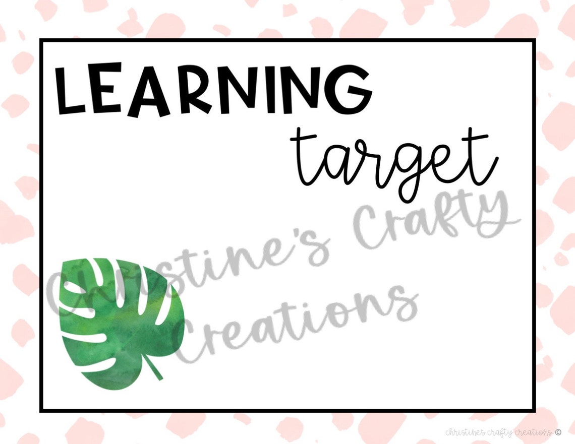 Tropical Leaves Learning Targets - Etsy