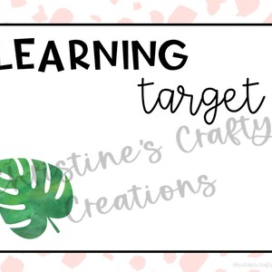 Tropical Leaves Learning Targets - Etsy