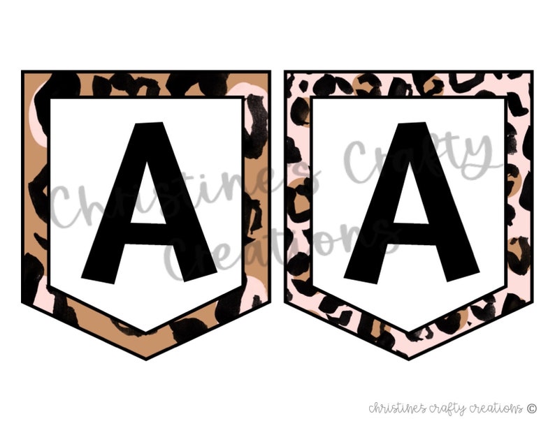 Leopard Banner Sign Letters - Etsy