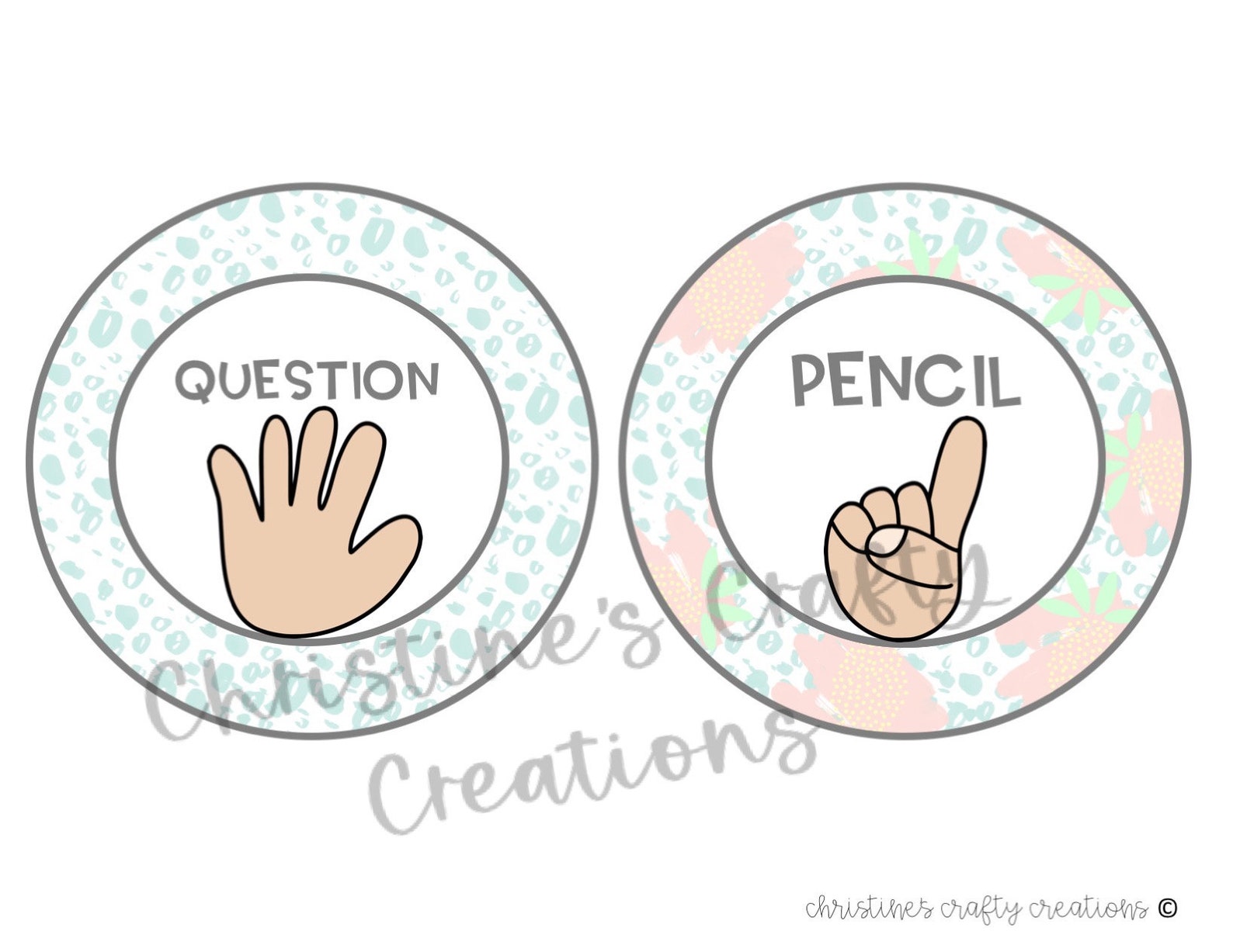 Pineapple Hand Signals L Multicultural and Editable - Etsy